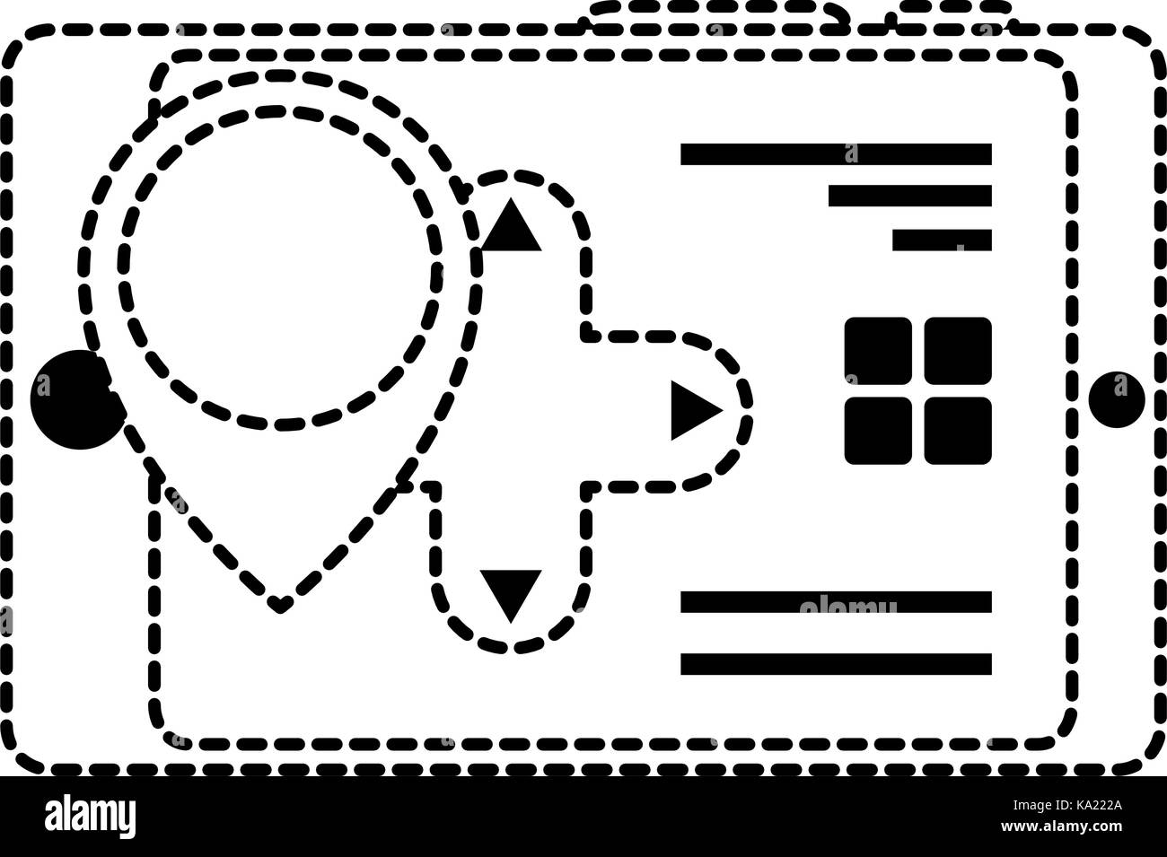 drone remote control digital with pointer location Stock Vector Image ...