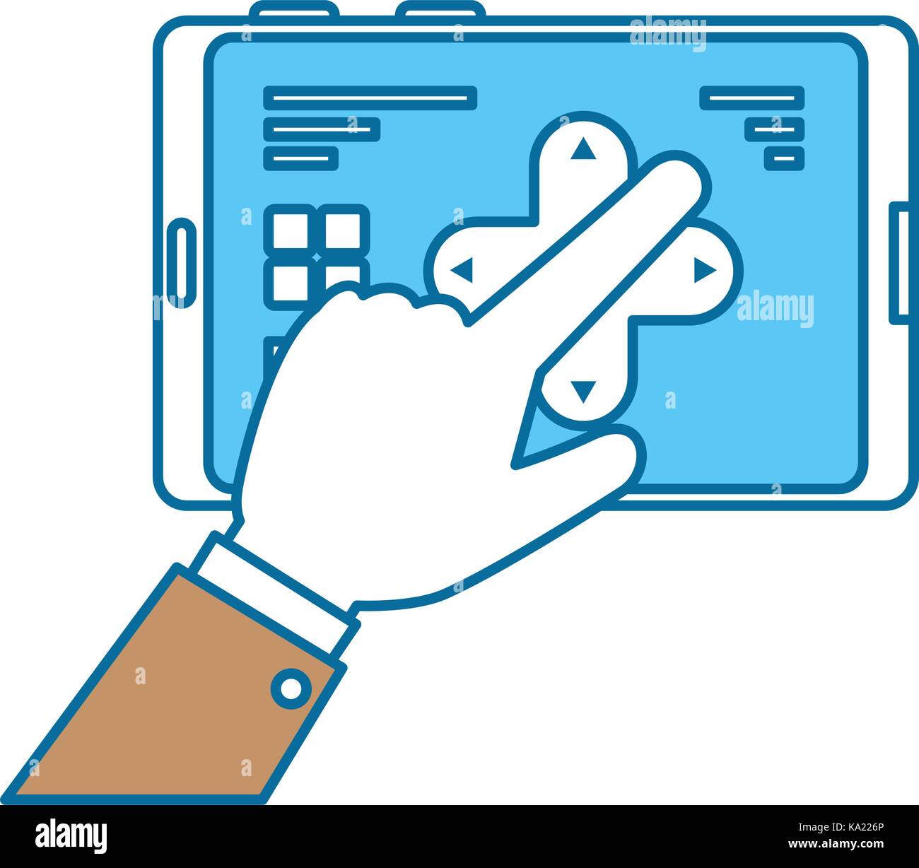 hand user with drone remote control icon Stock Vector Image & Art - Alamy