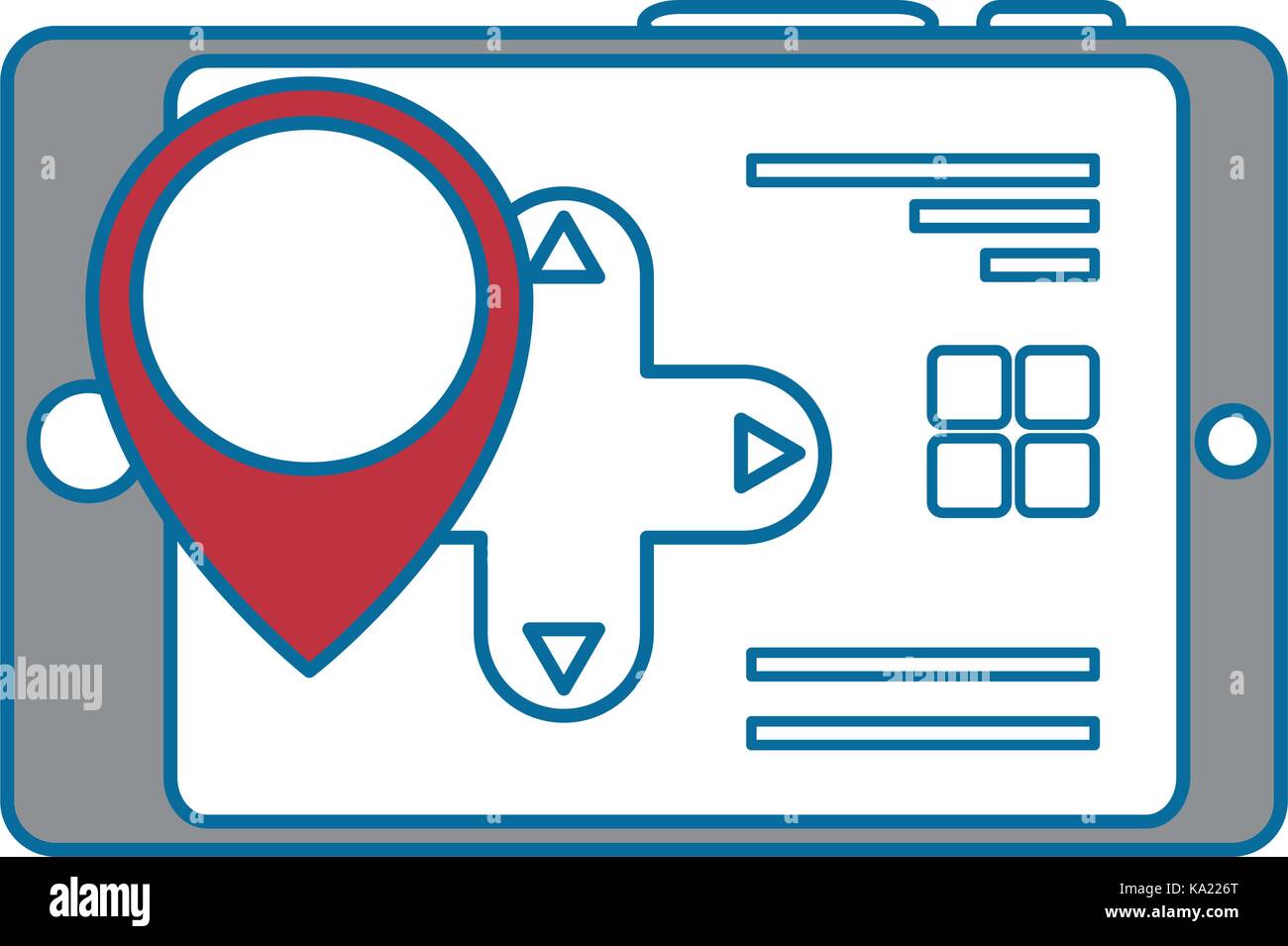drone remote control digital with pointer location Stock Vector Image ...