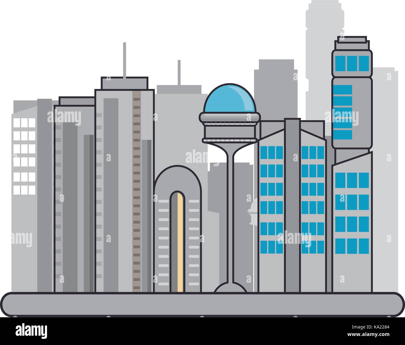 cityscape futuristic buildings icon Stock Vector Image & Art - Alamy
