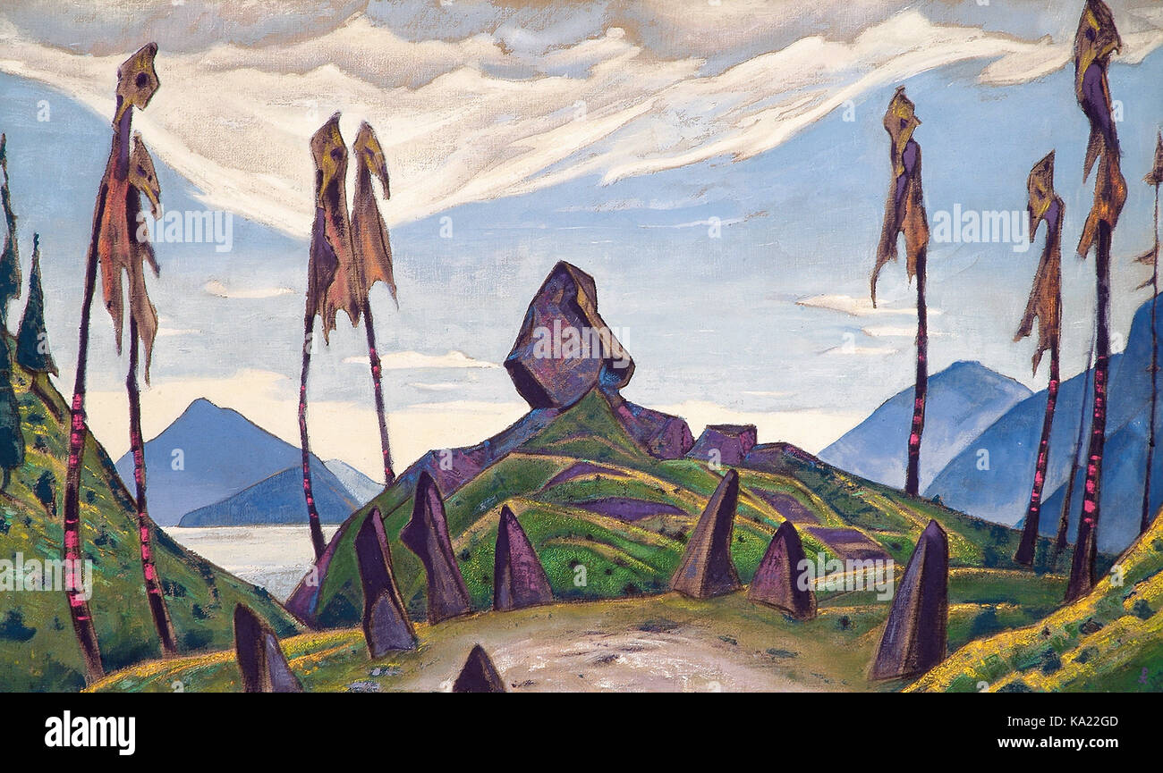 nicolas roerich - study of scene decoration for the rite of spring 1930 ...