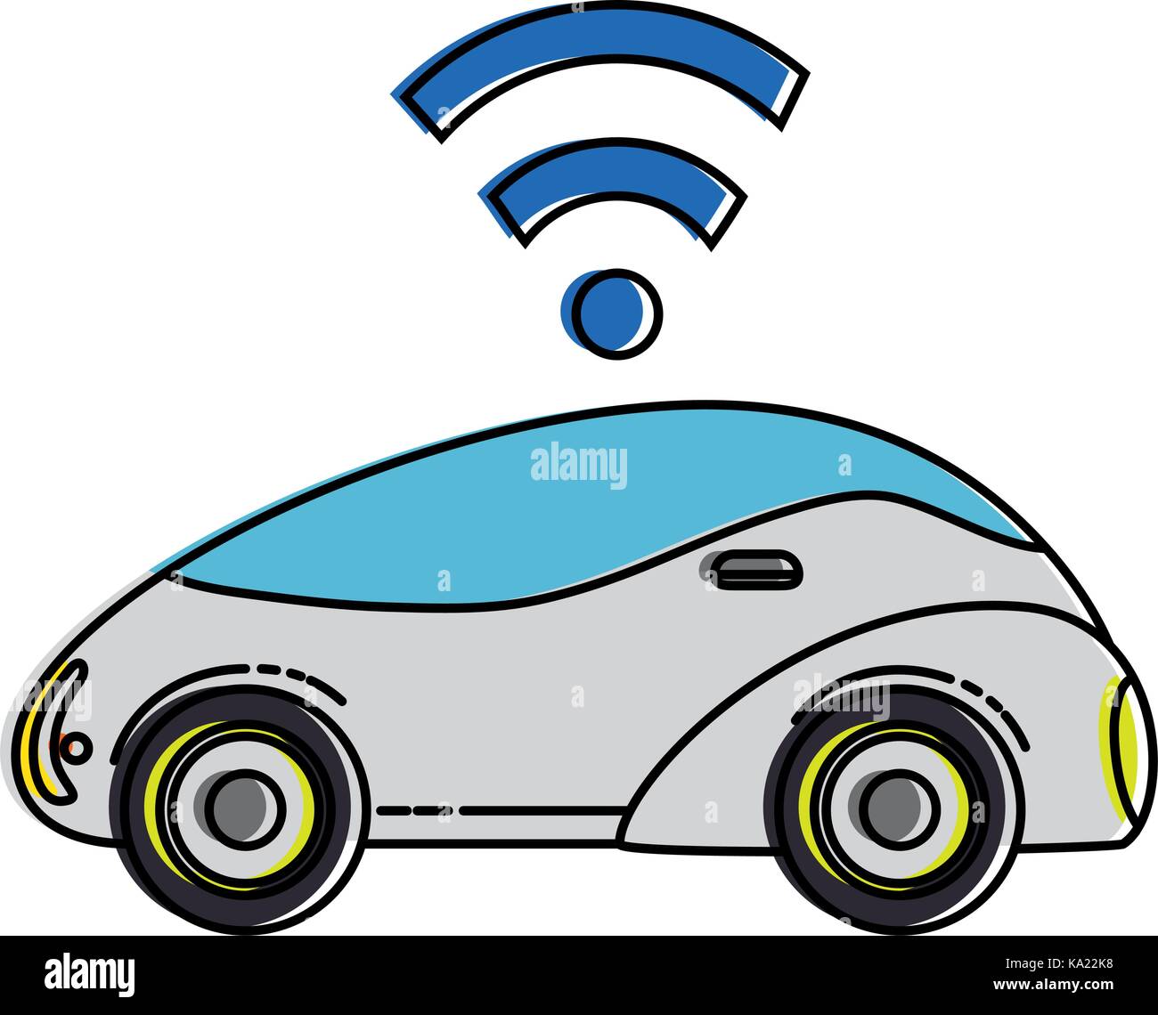 modern car futuristic with wireless signal Stock Vector Image & Art - Alamy