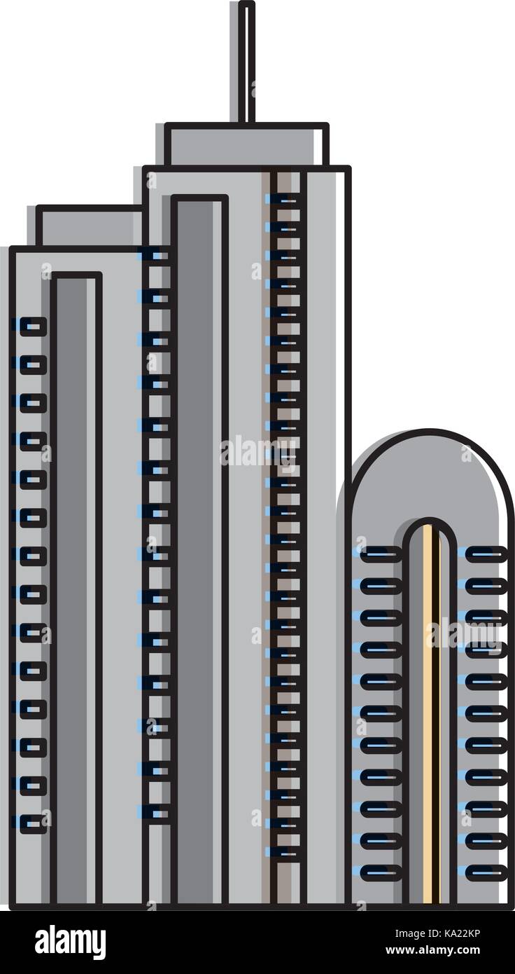 cityscape futuristic buildings icon Stock Vector Image & Art - Alamy