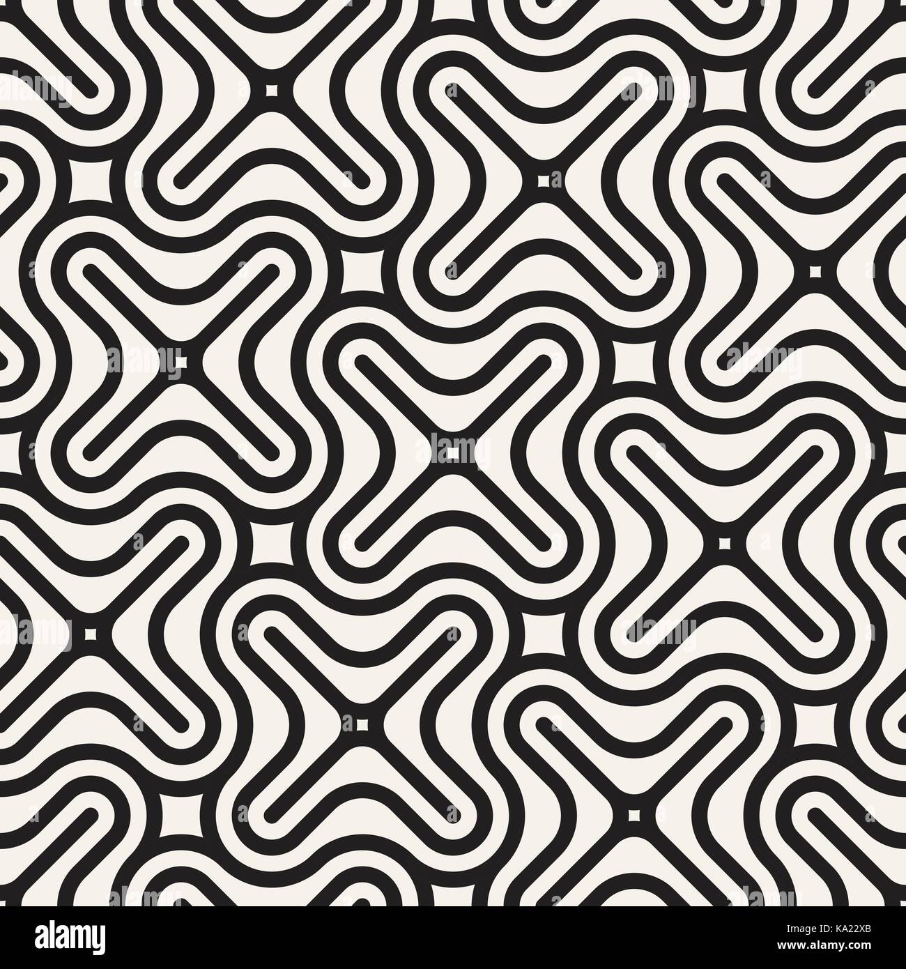 Vector Seamless Black And White Lines Pattern Abstract Background ...