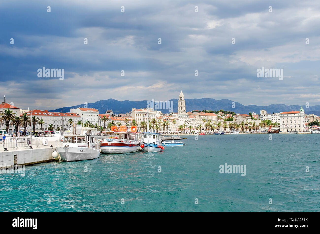 Yachts in the port of Split Croatia Stock Photo - Alamy