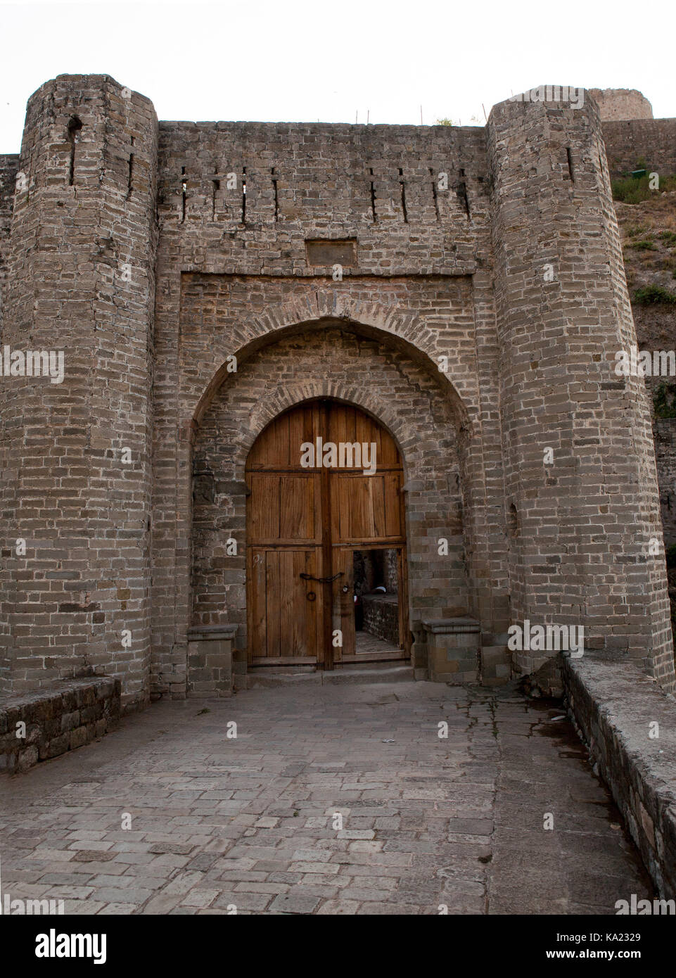 The Kangra Fort, the Main entrance gate, without people. Himachal ...
