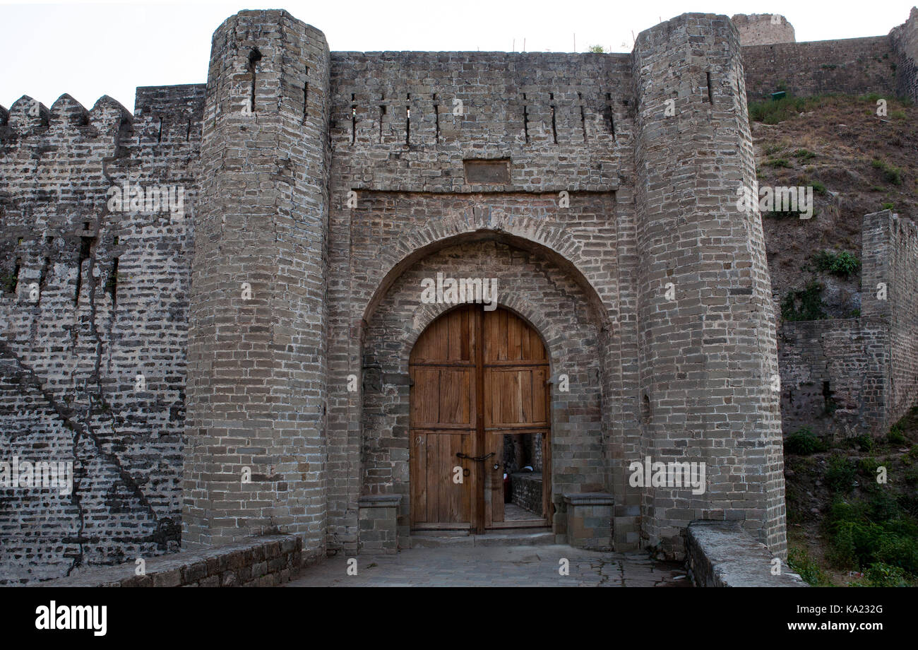 The Kangra Fort, the Main entrance gate, without people. Himachal ...