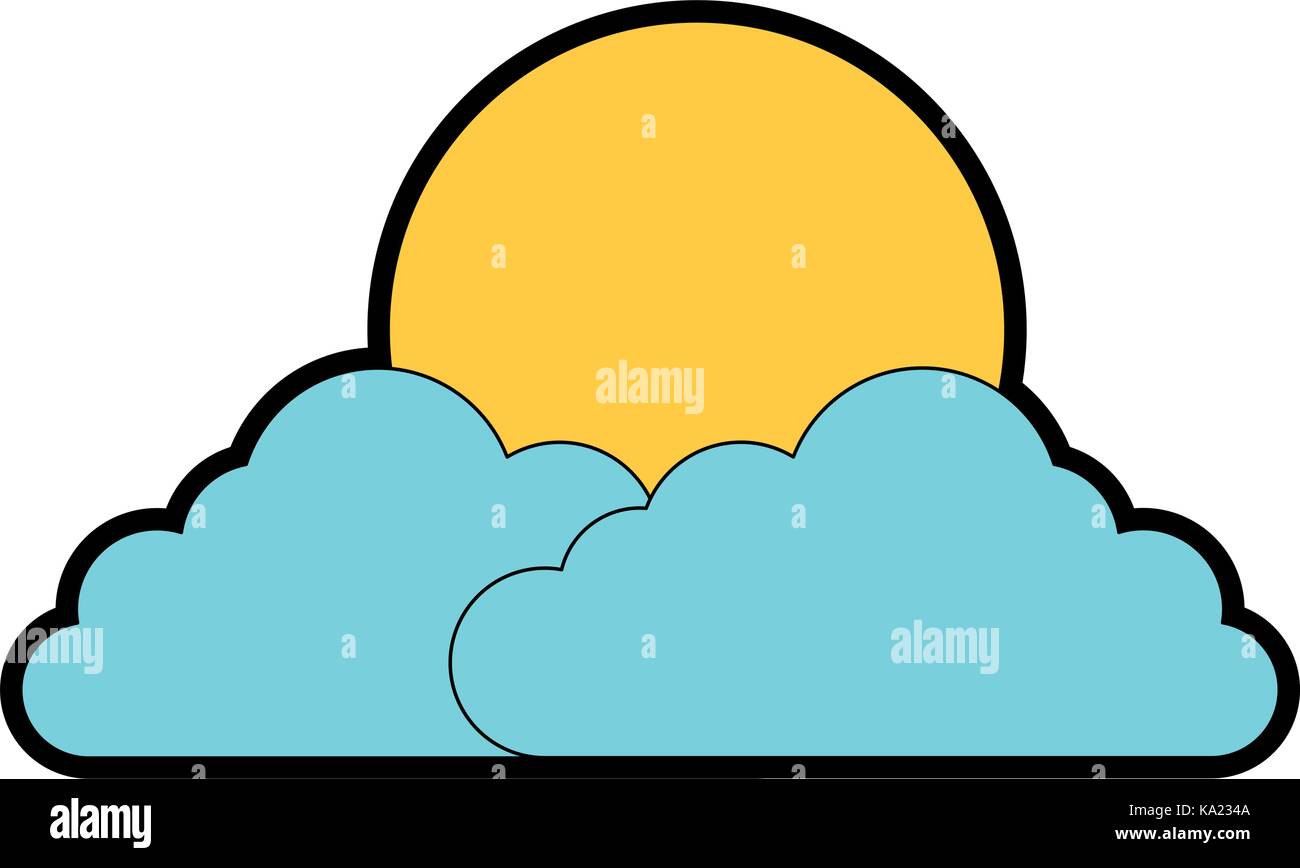 cloud sky with sun Stock Vector Image & Art - Alamy
