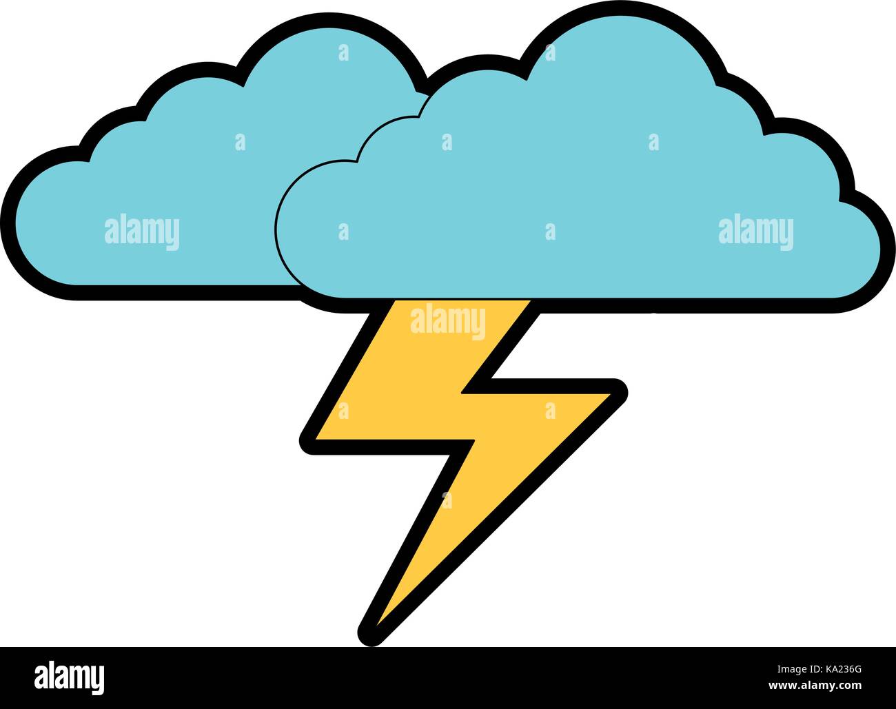 cloud sky with electric storm ray Stock Vector Image & Art - Alamy