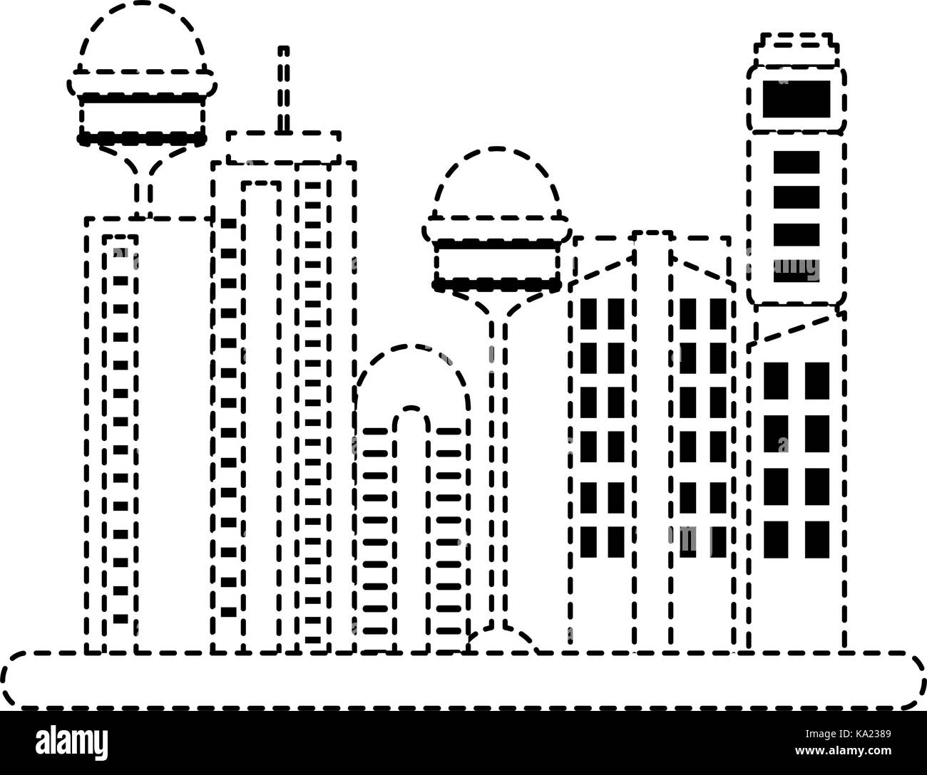 cityscape futuristic buildings icon Stock Vector Image & Art - Alamy