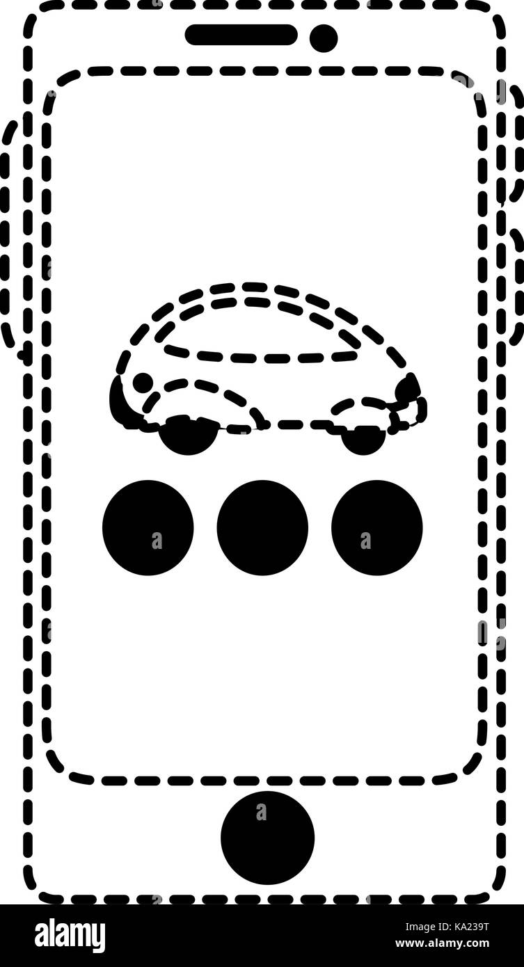 smartphone device with futuristic car Stock Vector Image & Art - Alamy