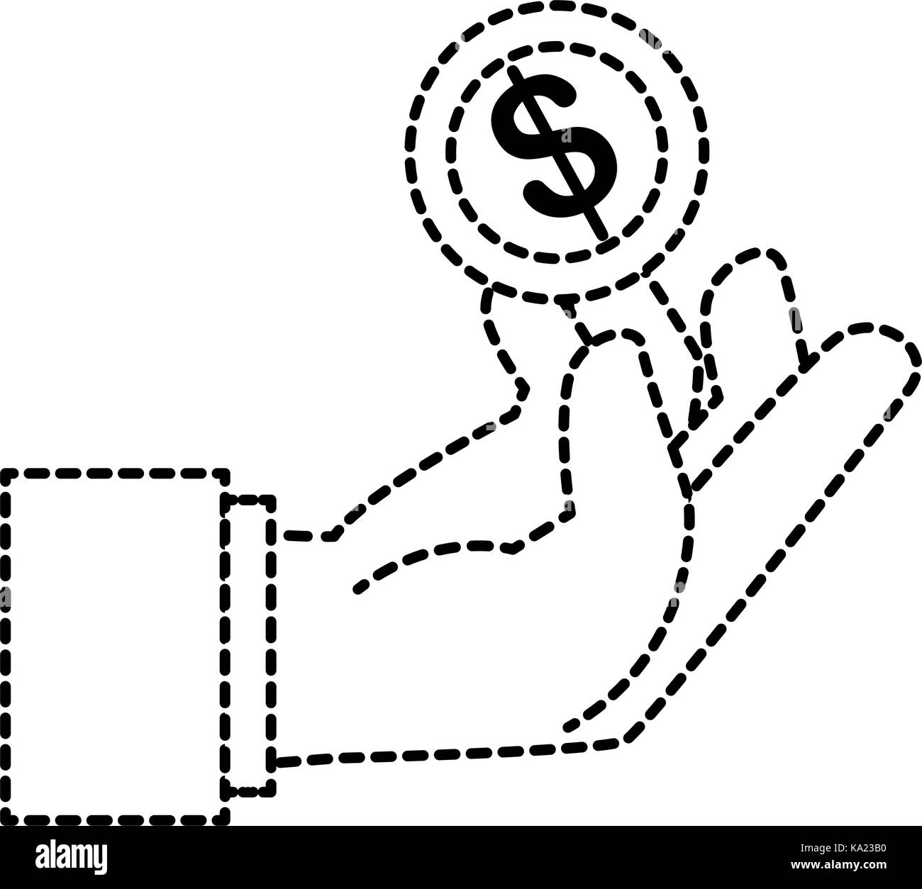 hand human with coin money isolated icon Stock Vector Image & Art - Alamy