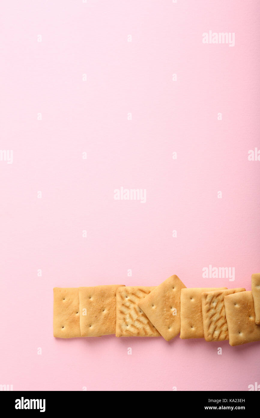 Crackers background, food above Stock Photo - Alamy