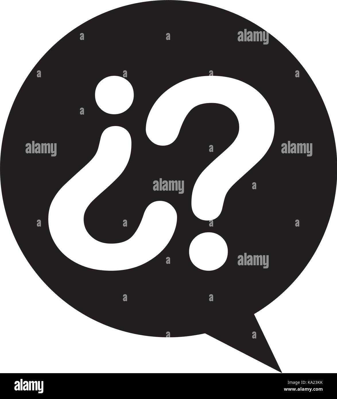 customer service speech bubble question converse communication Stock ...