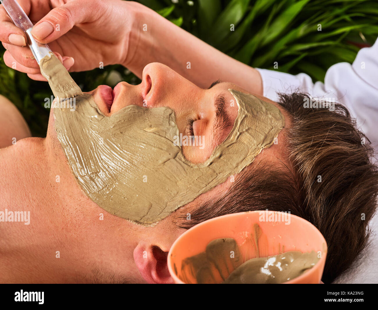 Relaxing woman lying in mud hi-res stock photography and images - Alamy