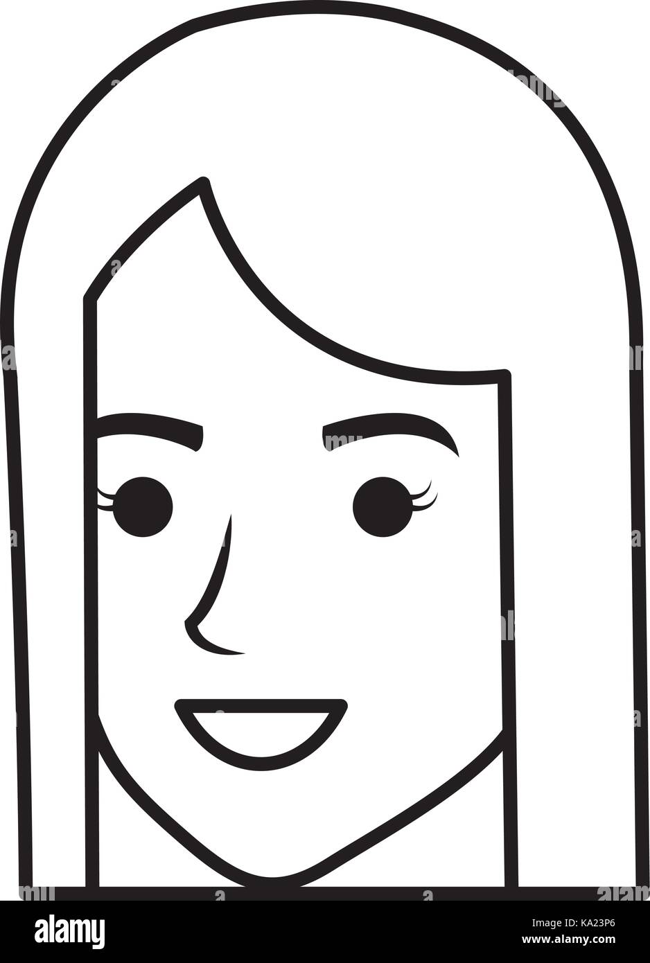 beautiful woman head avatar character Stock Vector Image & Art - Alamy