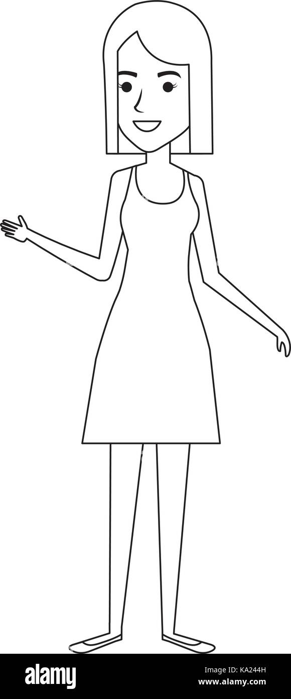 beautiful woman standing avatar character Stock Vector Image & Art - Alamy