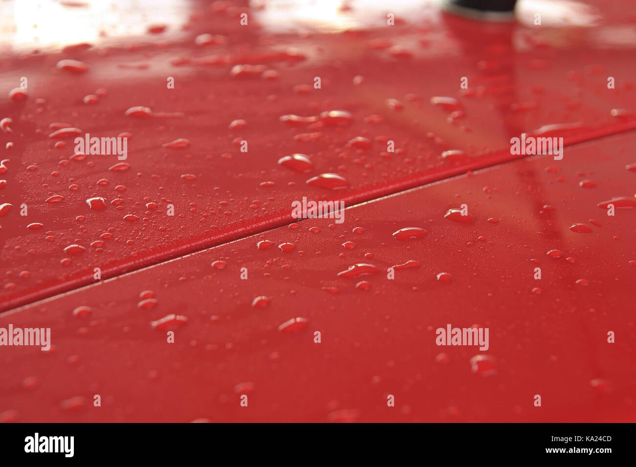 Rain drops on metal Stock Photo - Alamy