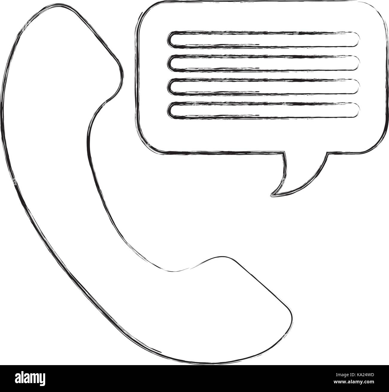 customer service phone bubble speech talking Stock Vector Image & Art ...