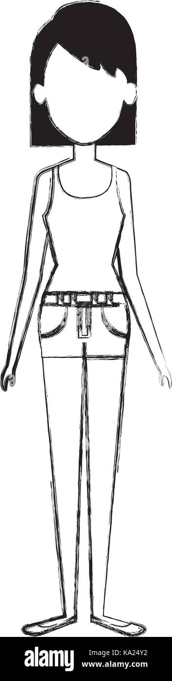 beautiful woman standing avatar character Stock Vector Image & Art - Alamy