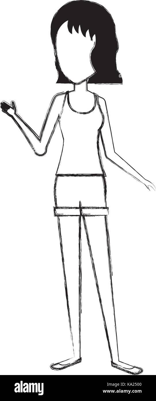 beautiful woman standing avatar character Stock Vector Image & Art - Alamy