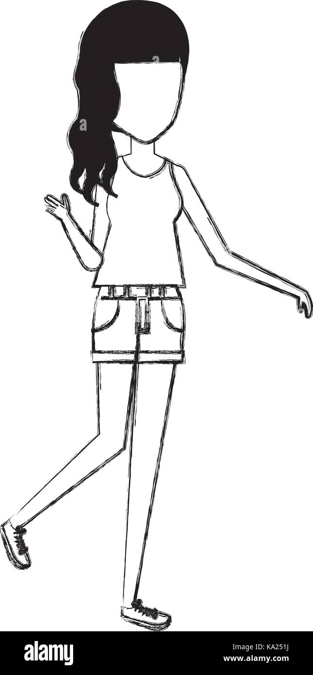 beautiful woman standing avatar character Stock Vector Image & Art - Alamy