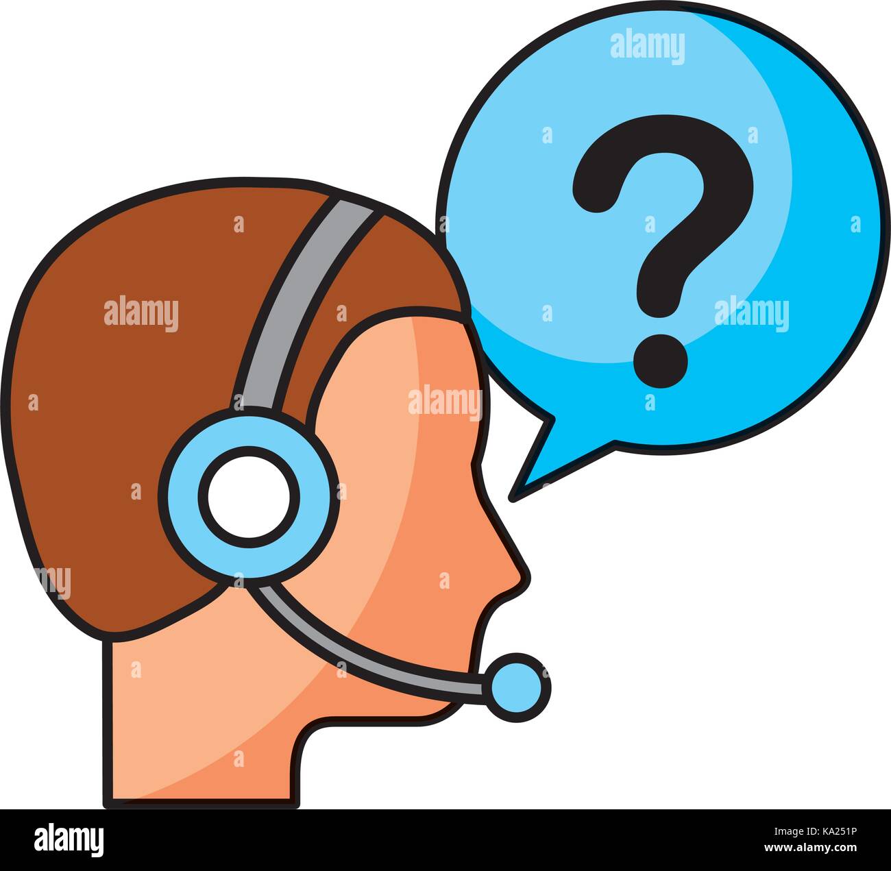 Man operator customer service speech Stock Vector Images - Alamy