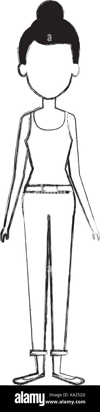 beautiful woman standing avatar character Stock Vector Image & Art - Alamy