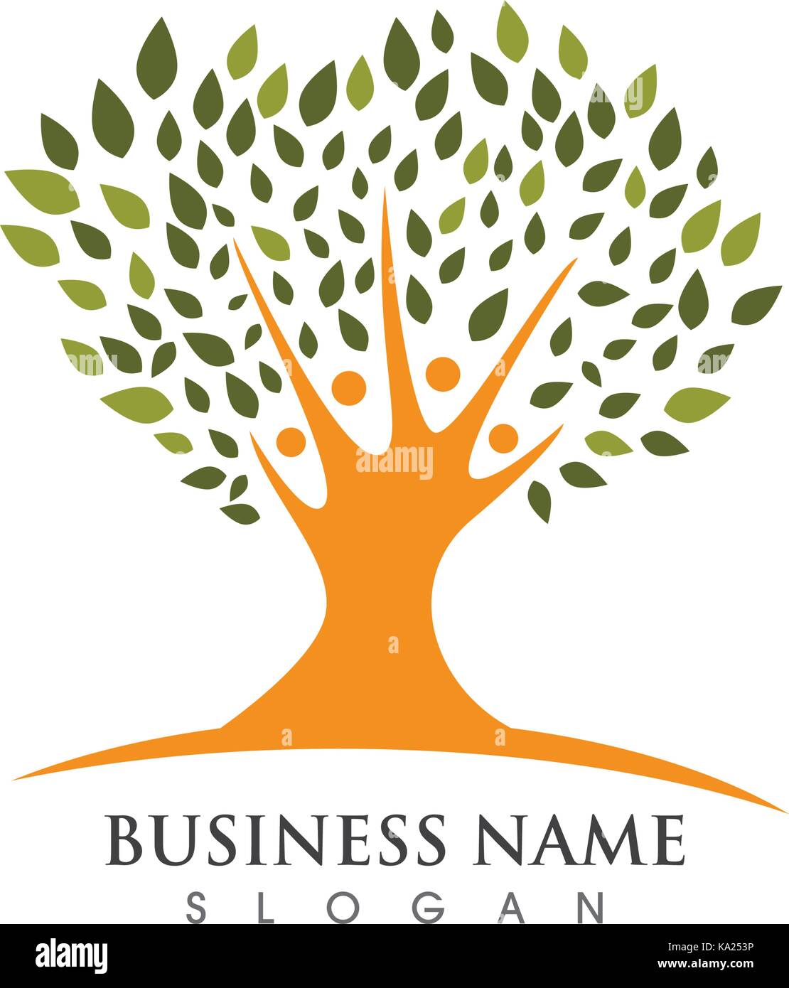 family tree logo template vector illustration Stock Vector Image & Art ...
