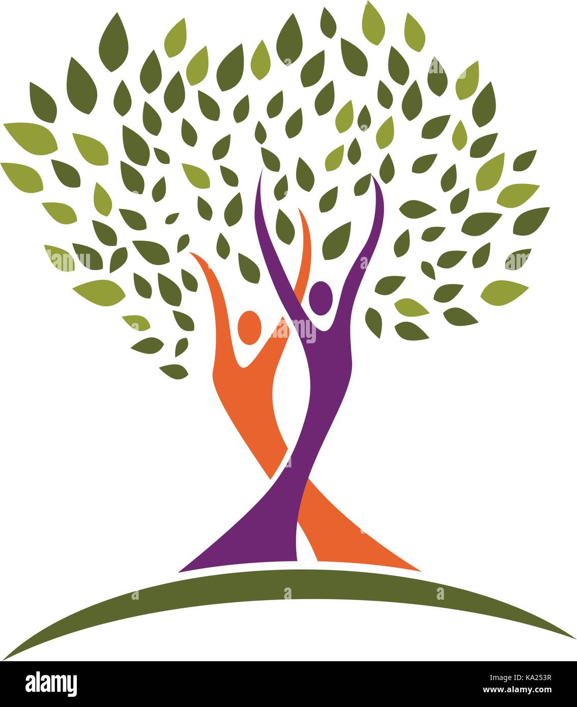 family tree logo template vector illustration Stock Vector Image & Art ...