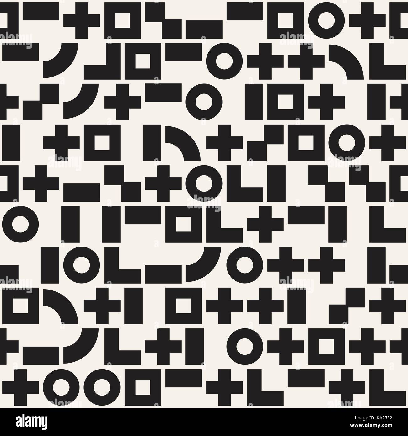 Vector random shapes seamless pattern. Modern stylish irregular texture ...