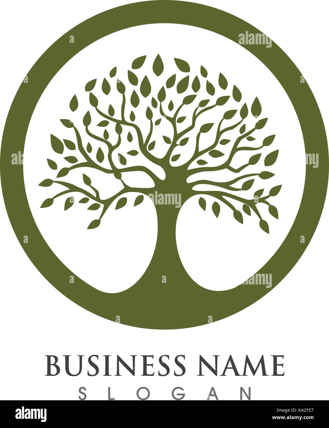 family tree logo template vector illustration Stock Vector Image & Art ...