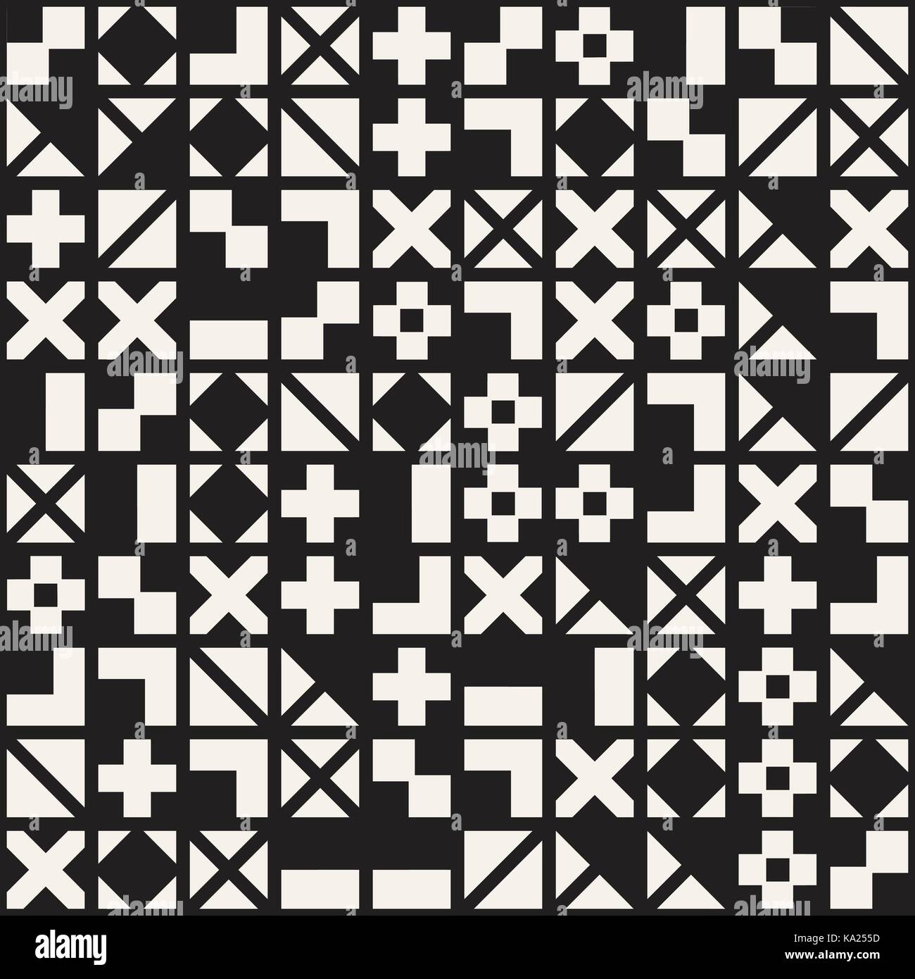 Vector random shapes seamless pattern. Modern stylish irregular texture ...