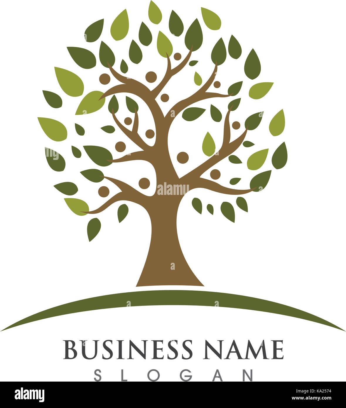 family tree logo template vector illustration Stock Vector Image & Art ...