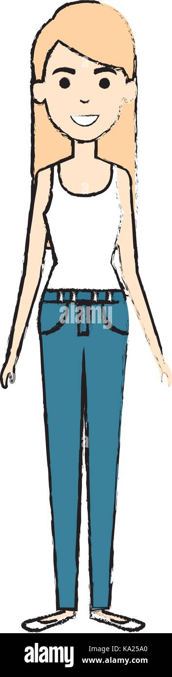 beautiful woman standing avatar character Stock Vector Image & Art - Alamy