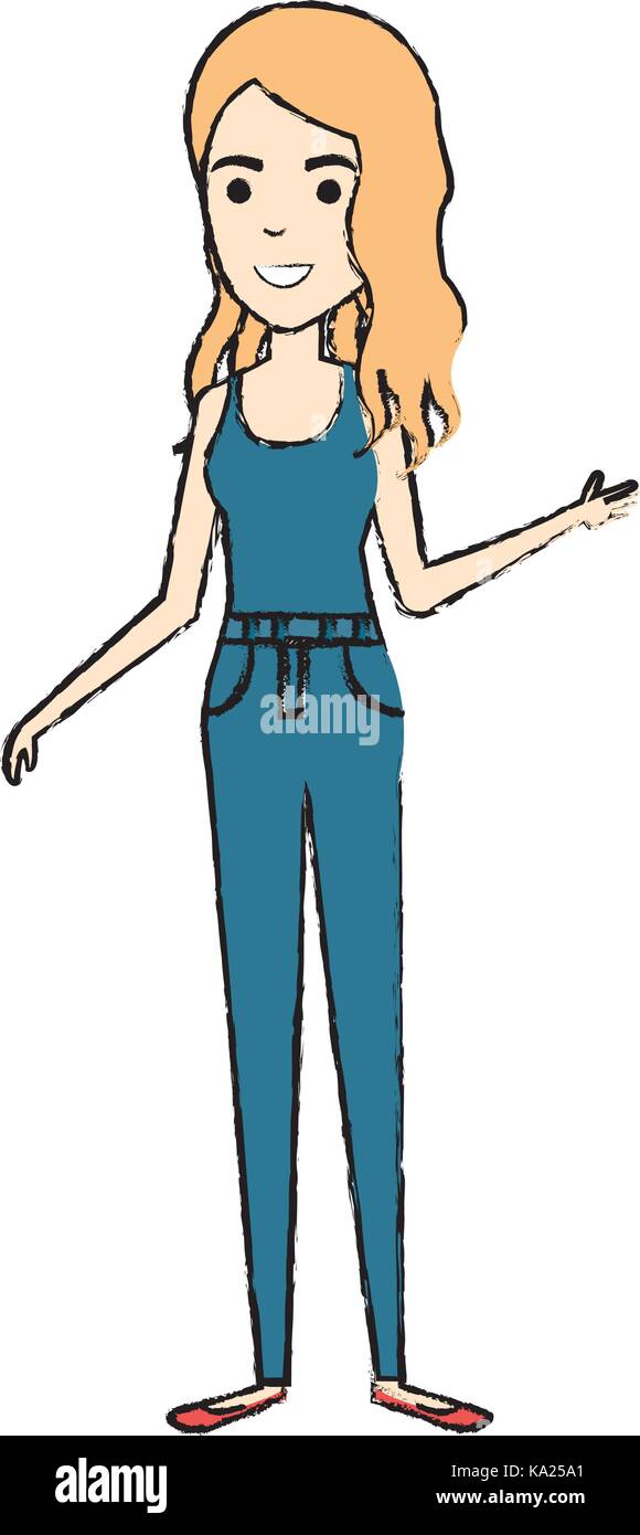 beautiful woman standing avatar character Stock Vector Image & Art - Alamy