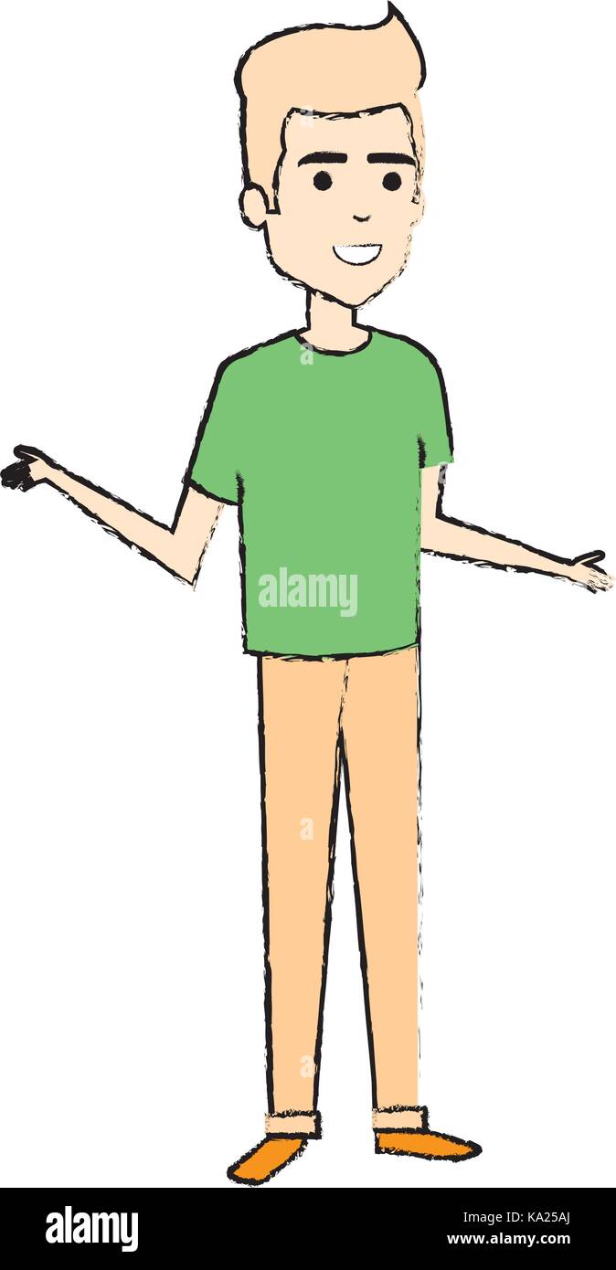 young man standing avatar character Stock Vector Image & Art - Alamy