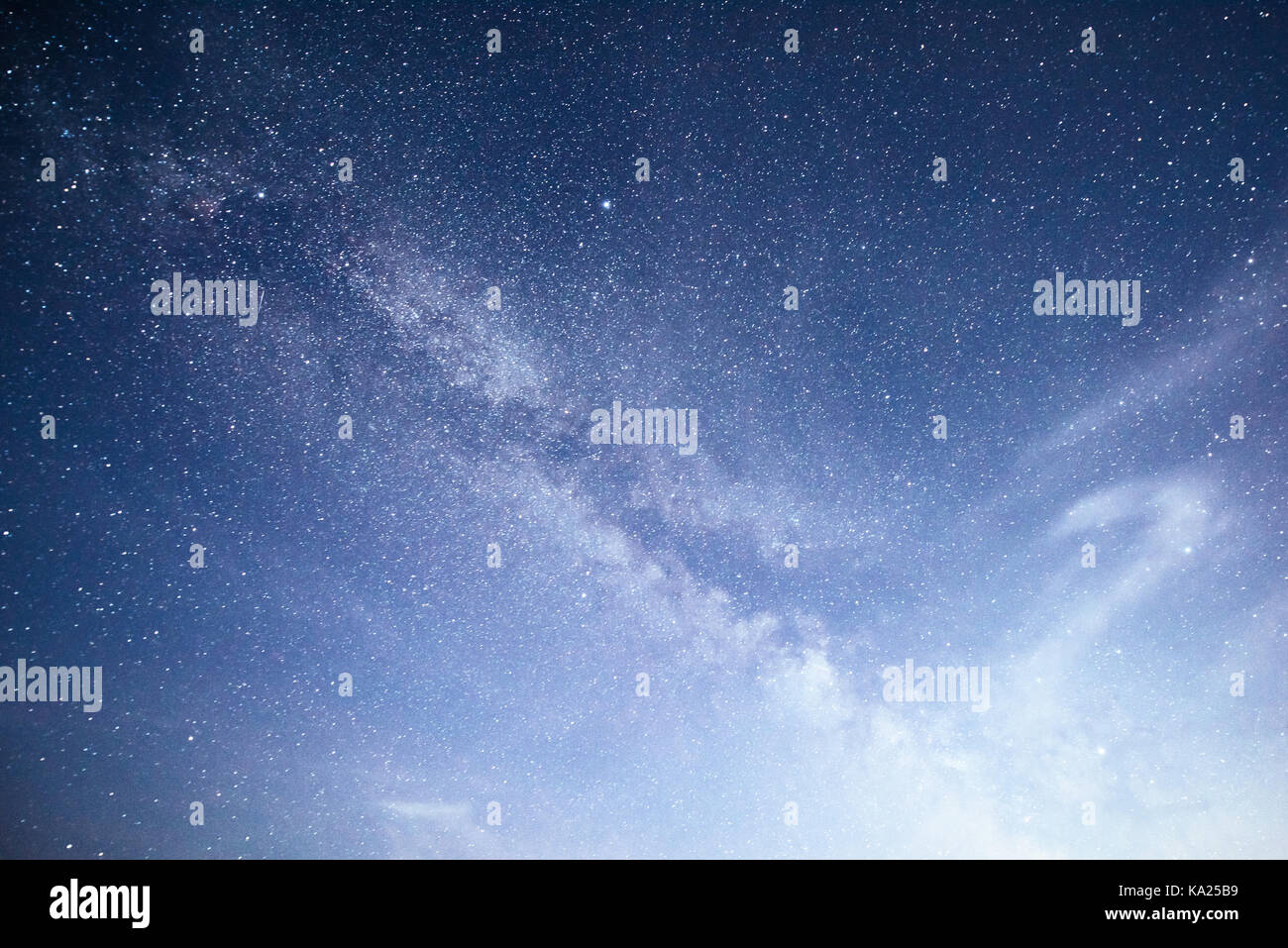 Vibrant night sky with stars and nebula and galaxy. Deep sky astrophoto ...