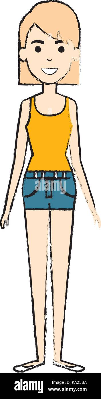 beautiful woman standing avatar character Stock Vector Image & Art - Alamy