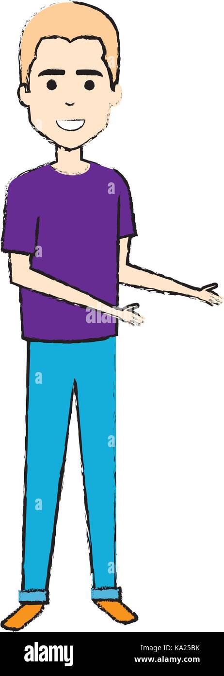 young man standing avatar character Stock Vector Image & Art - Alamy