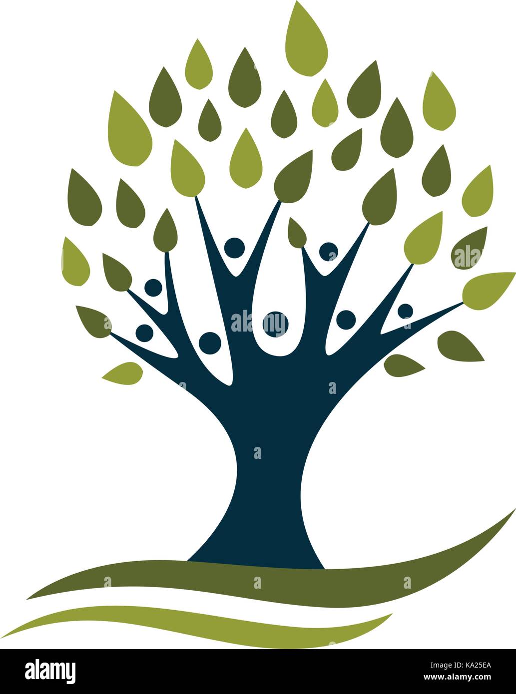 family tree logo template vector illustration Stock Vector Image & Art ...