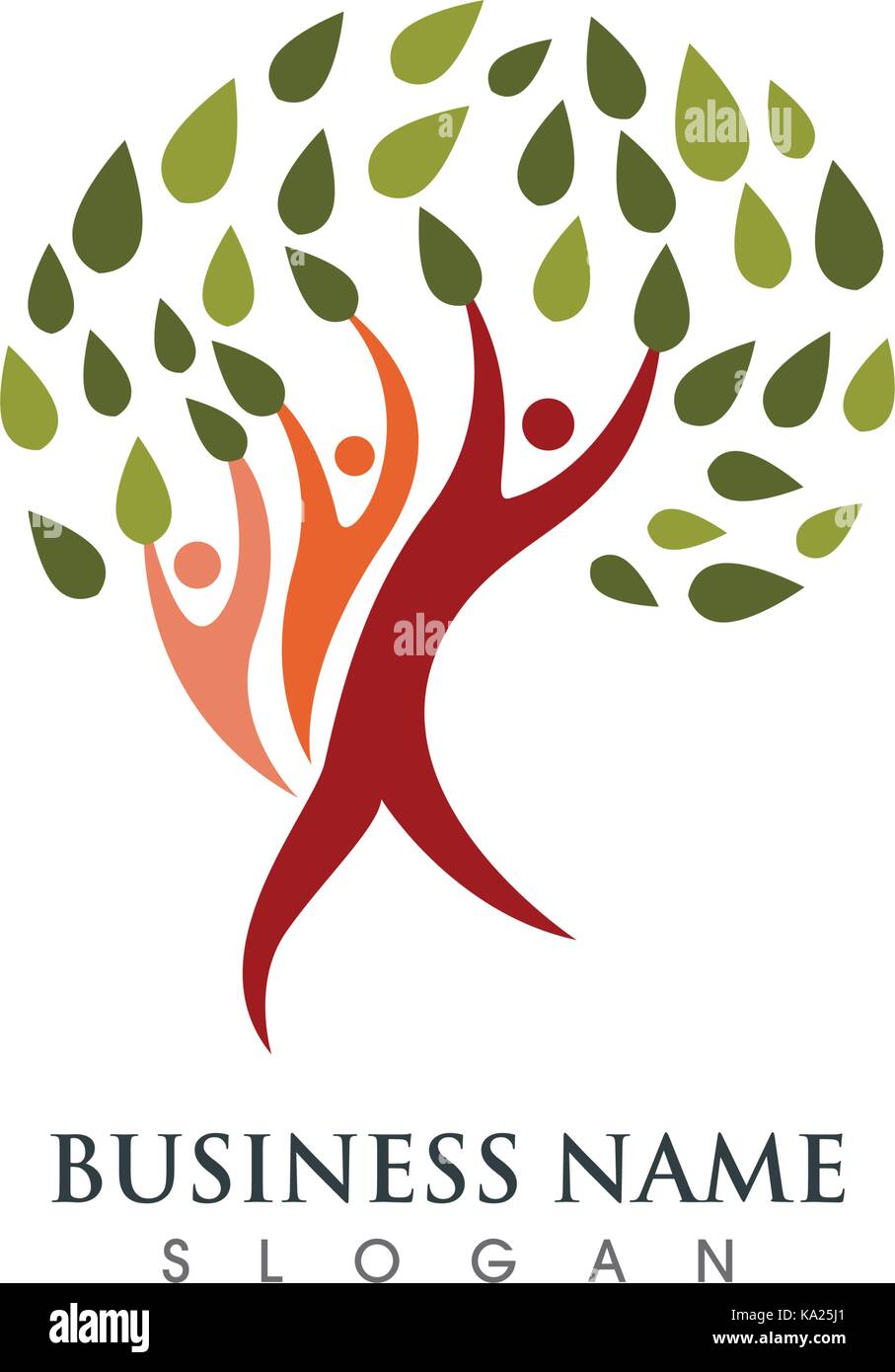 family tree logo template vector illustration Stock Vector Image & Art ...