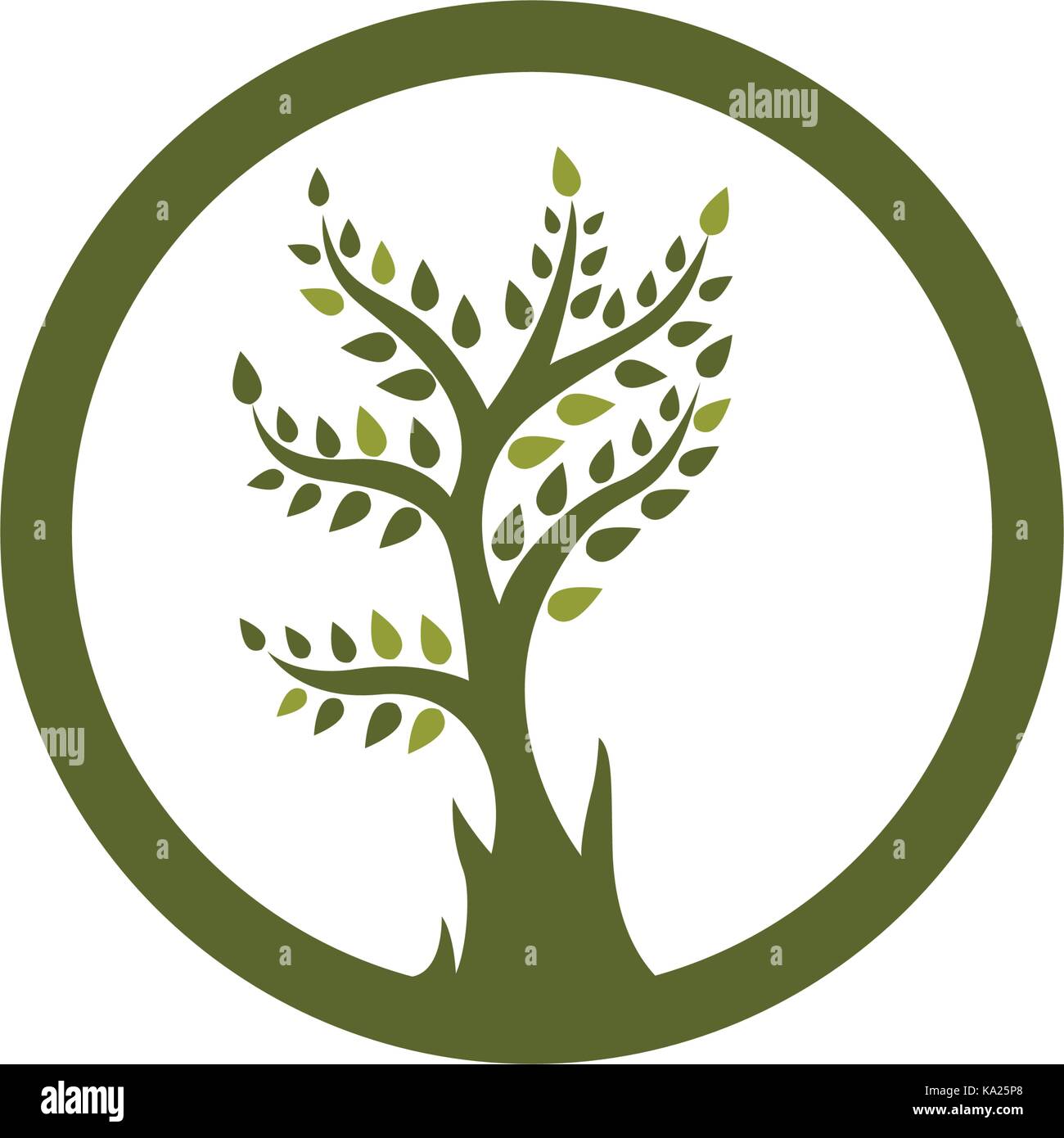 Tree icon logo template vector illustration Stock Vector Image & Art ...