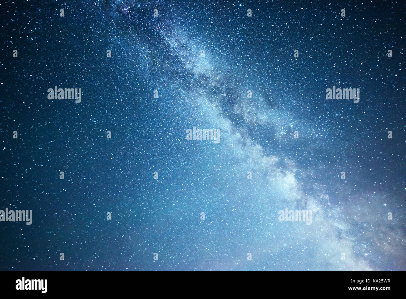 Vibrant night sky with stars and nebula and galaxy. Deep sky astrophoto ...
