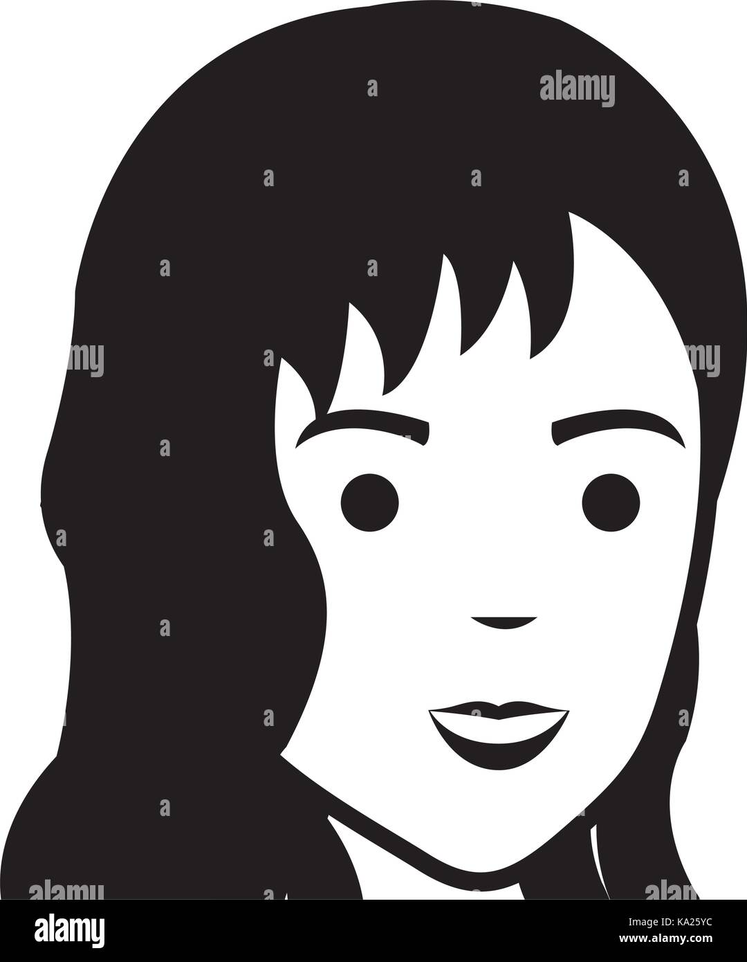 beautiful woman head avatar character Stock Vector Image & Art - Alamy