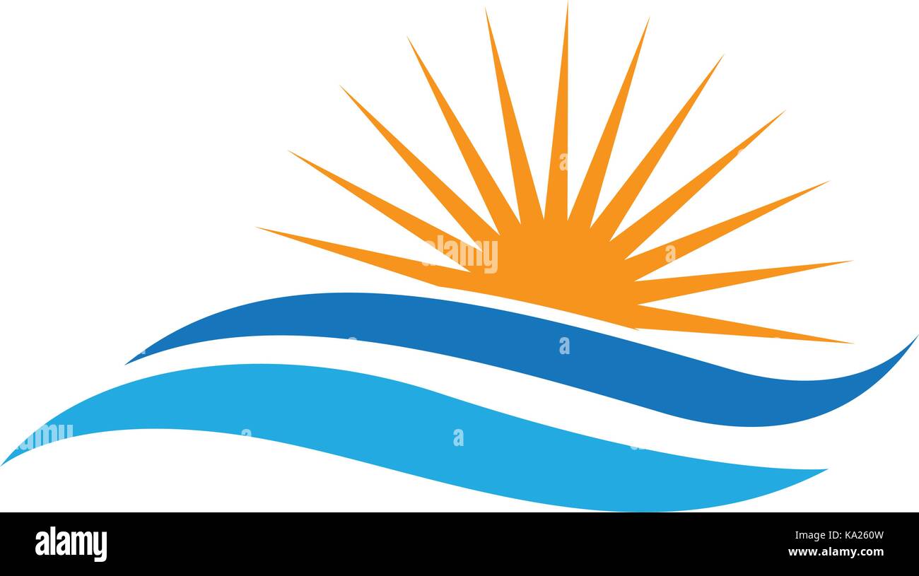Water Wave symbol and icon Logo Template vector Stock Vector Image ...