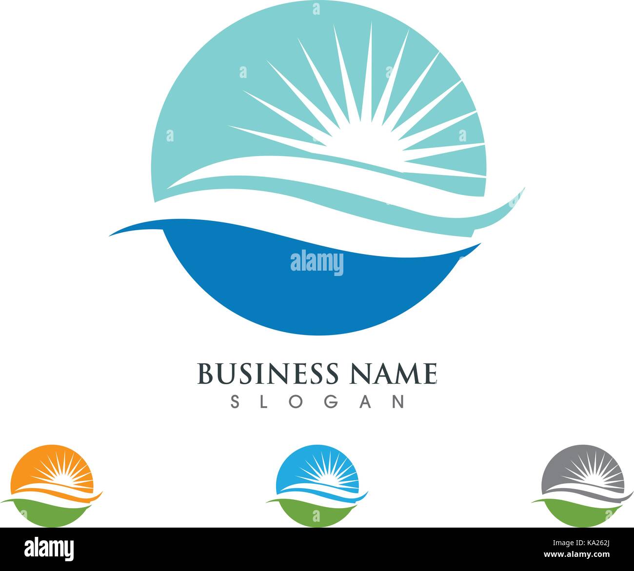 Water Wave symbol and icon Logo Template vector Stock Vector Image ...