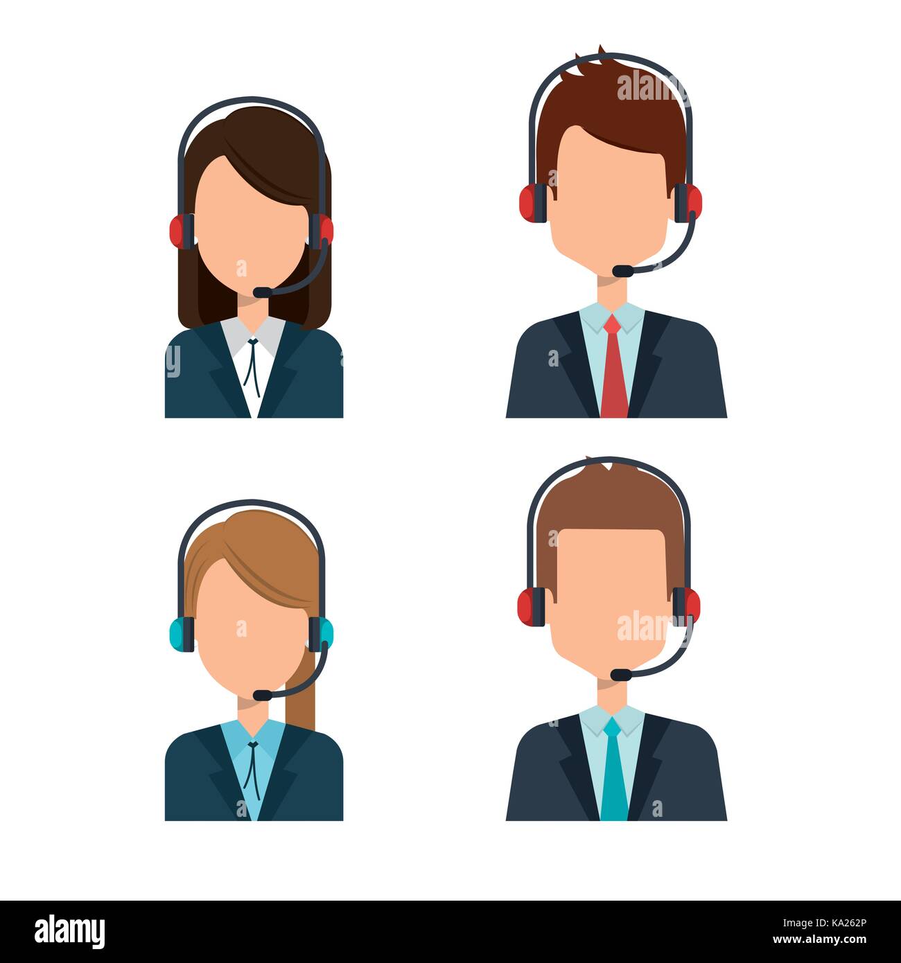 customer service agents group Stock Vector Image & Art - Alamy
