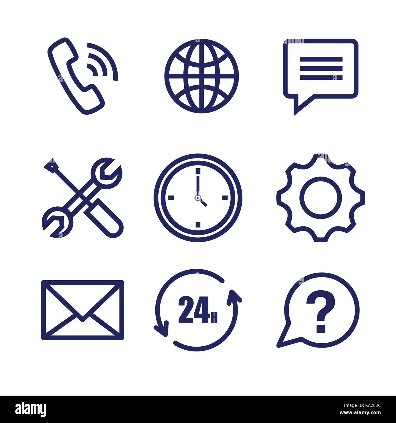 customer service set icons Stock Vector Image & Art - Alamy