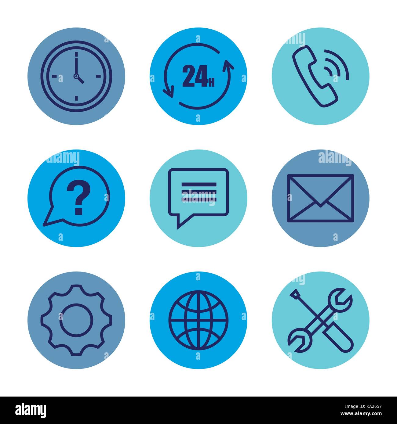 customer service set icons Stock Vector Image & Art - Alamy